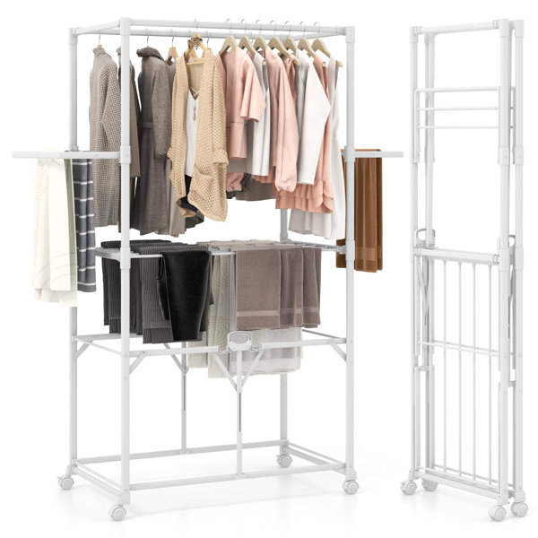 Rebrilliant Aluminium Foldable Rolling Drying Rack | Wayfair.co.uk
