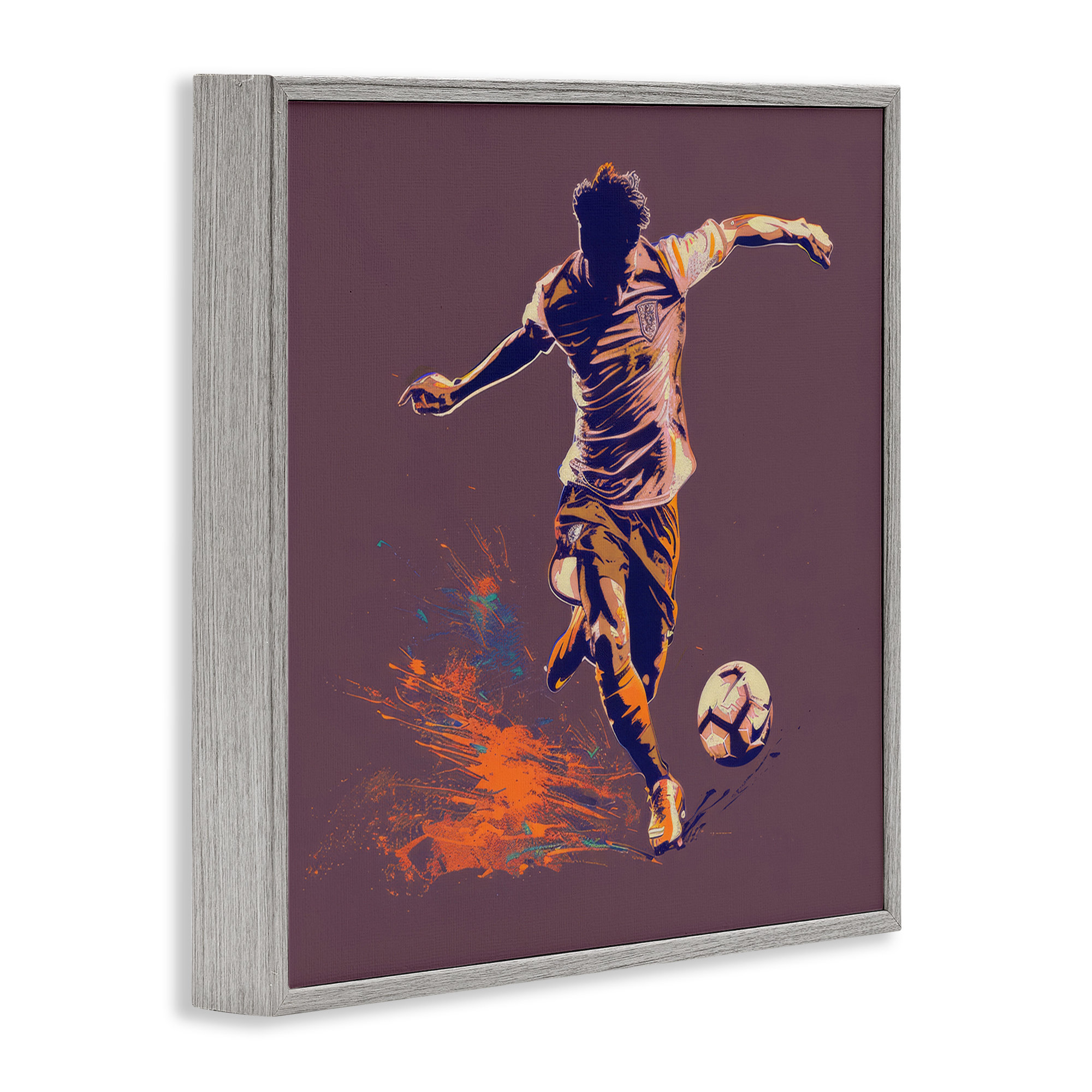Ophelia & Co. Winning Goal Abstract Athlete Framed Giclee Art by Lazar ...