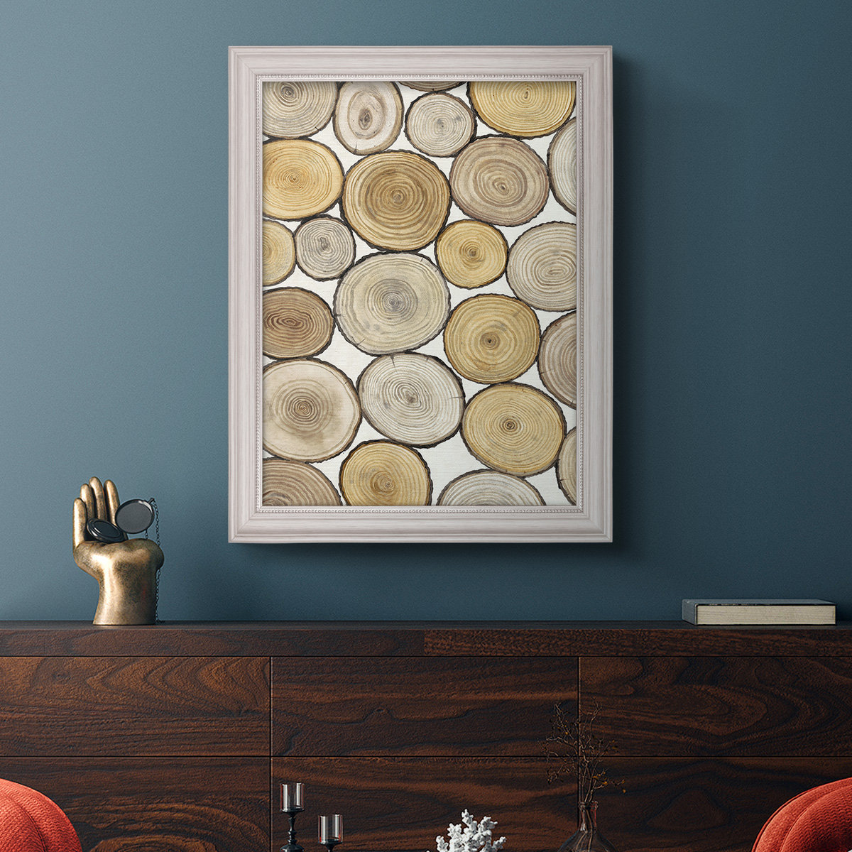 Millwood Pines Humera Tree Ring Study I Framed On Canvas Print | Wayfair