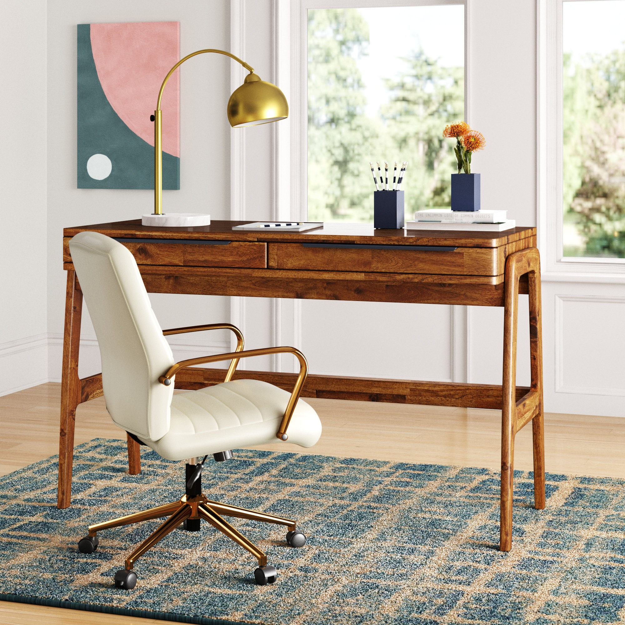 Corrigan Studio® Sacario 49" Wide Writing Desk & Reviews | Wayfair