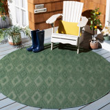 Green Round Area Rugs You'll Love | Wayfair