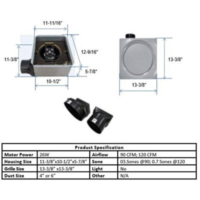 Aero Pure SlimFit 120 Cubic Feet Per Minute Bathroom Fan & Reviews ...