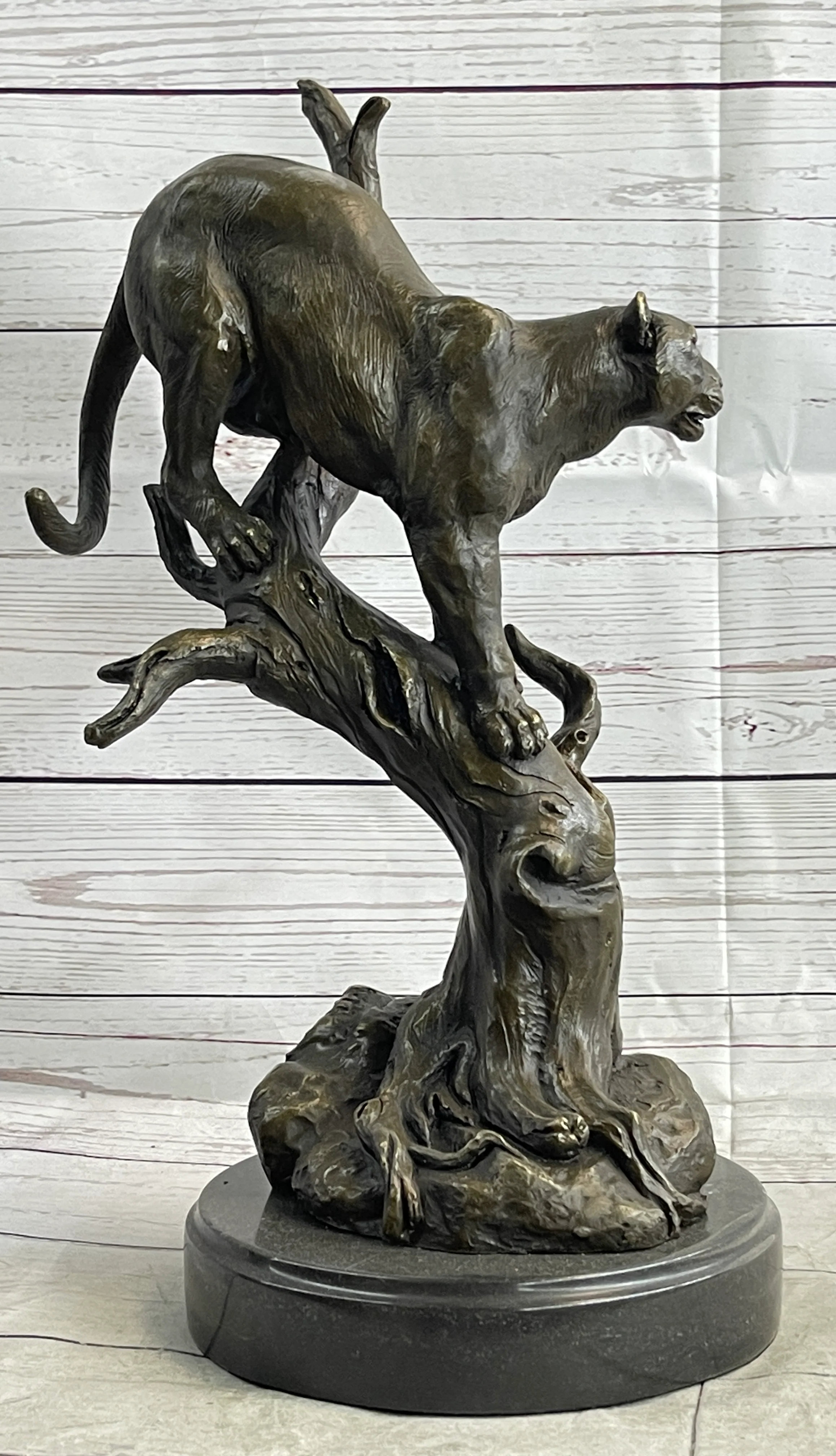 Dakota Fields Makela Mountain Lion Puma Panther In Tree Bronze ...