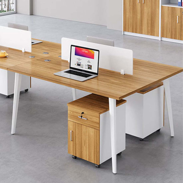 LINK NORTH Rectangle 6 Person Partition Desk - Wayfair Canada
