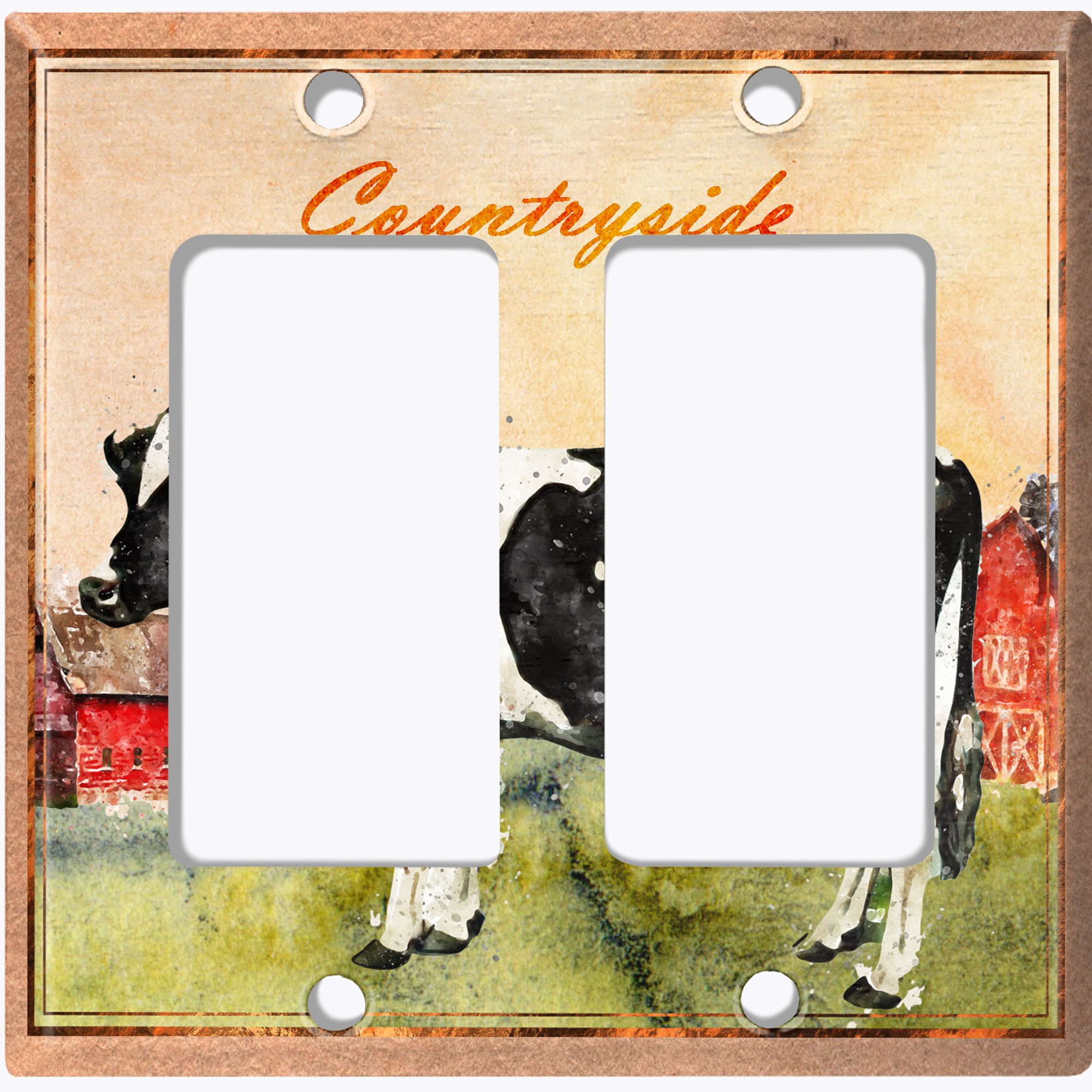 WorldAcc Metal Light Switch Plate Outlet Cover (Animal Farm Country ...