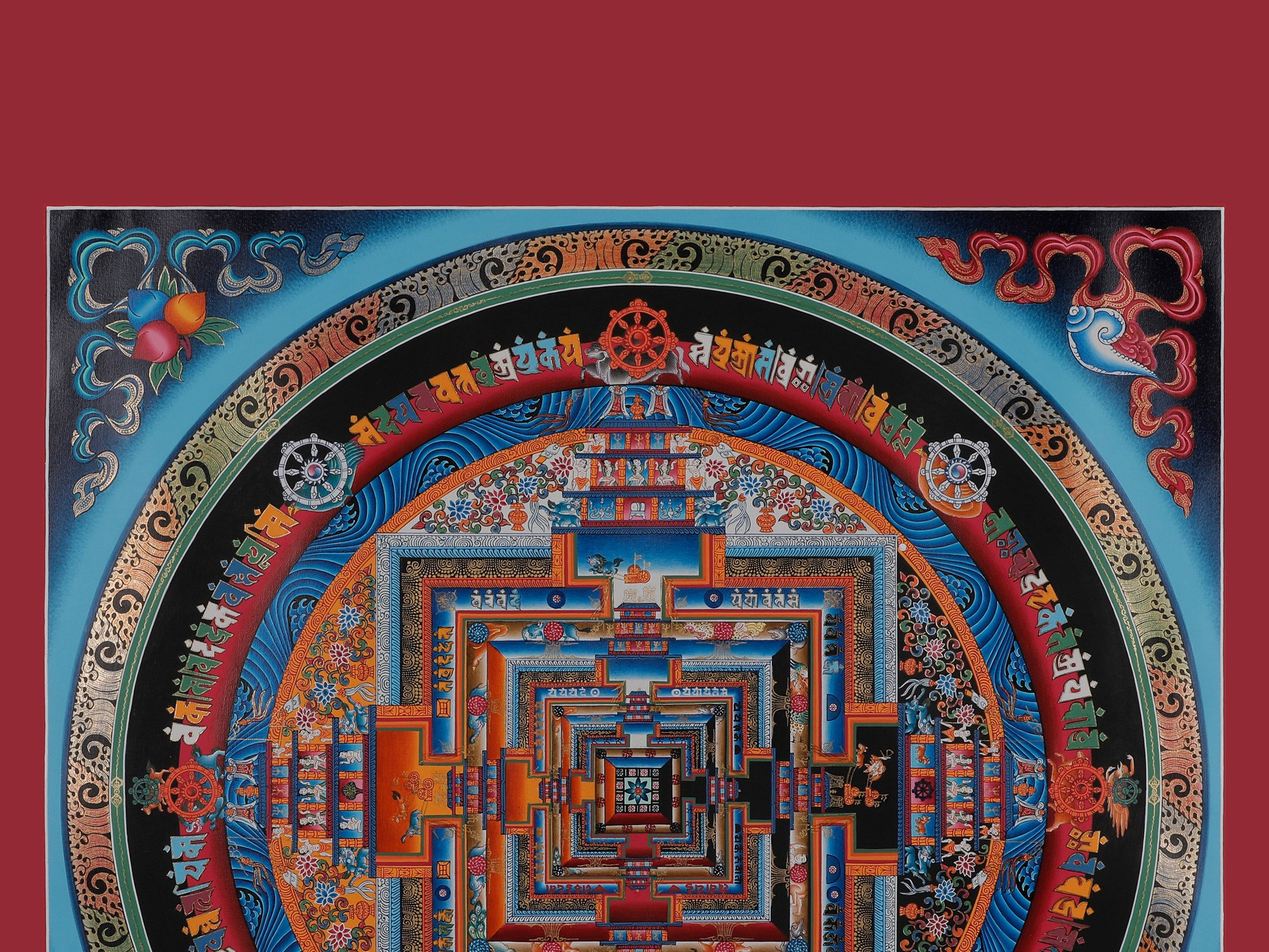 Exotic India Kalachakra Mandala (Brocadeless Thangka) | Pure 24 Carat ...