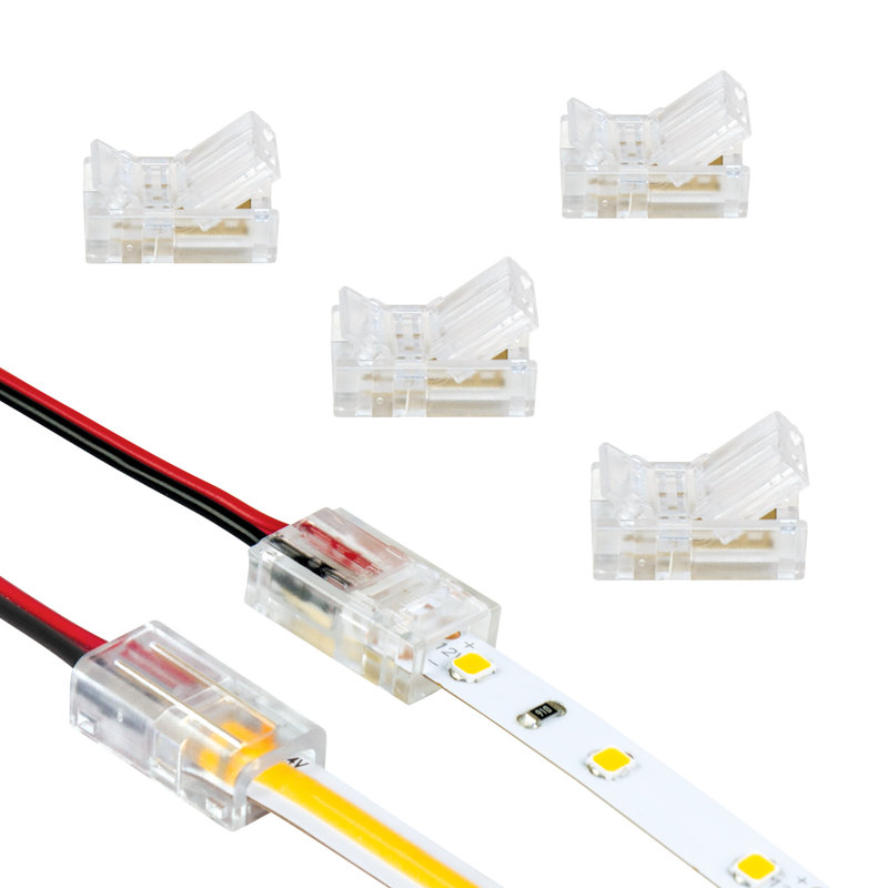 Armacost Lighting 2 Pin LED Strip Light Wire to Tape Connectors, 6 Pack ...