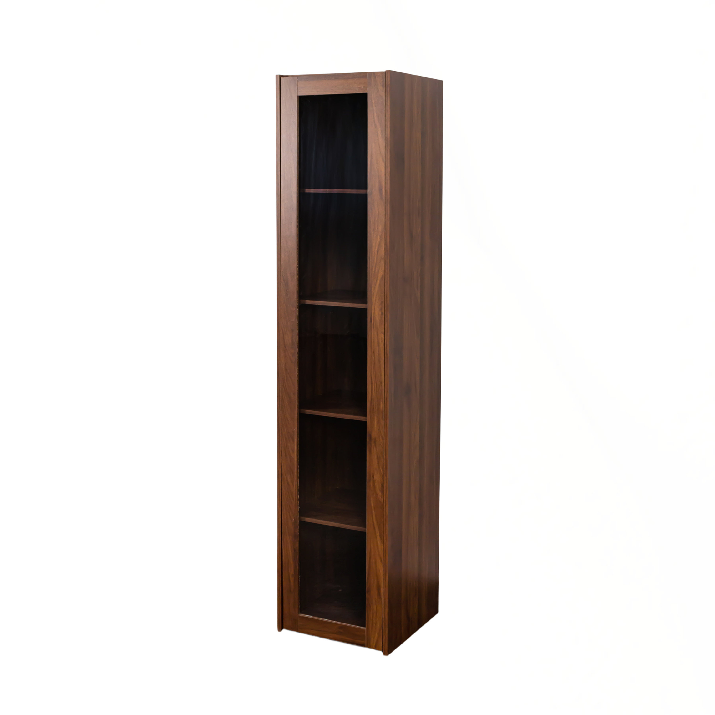 Rongeng Stylish Display Cabinet With Glass Doors, 5 Shelves, And LED ...