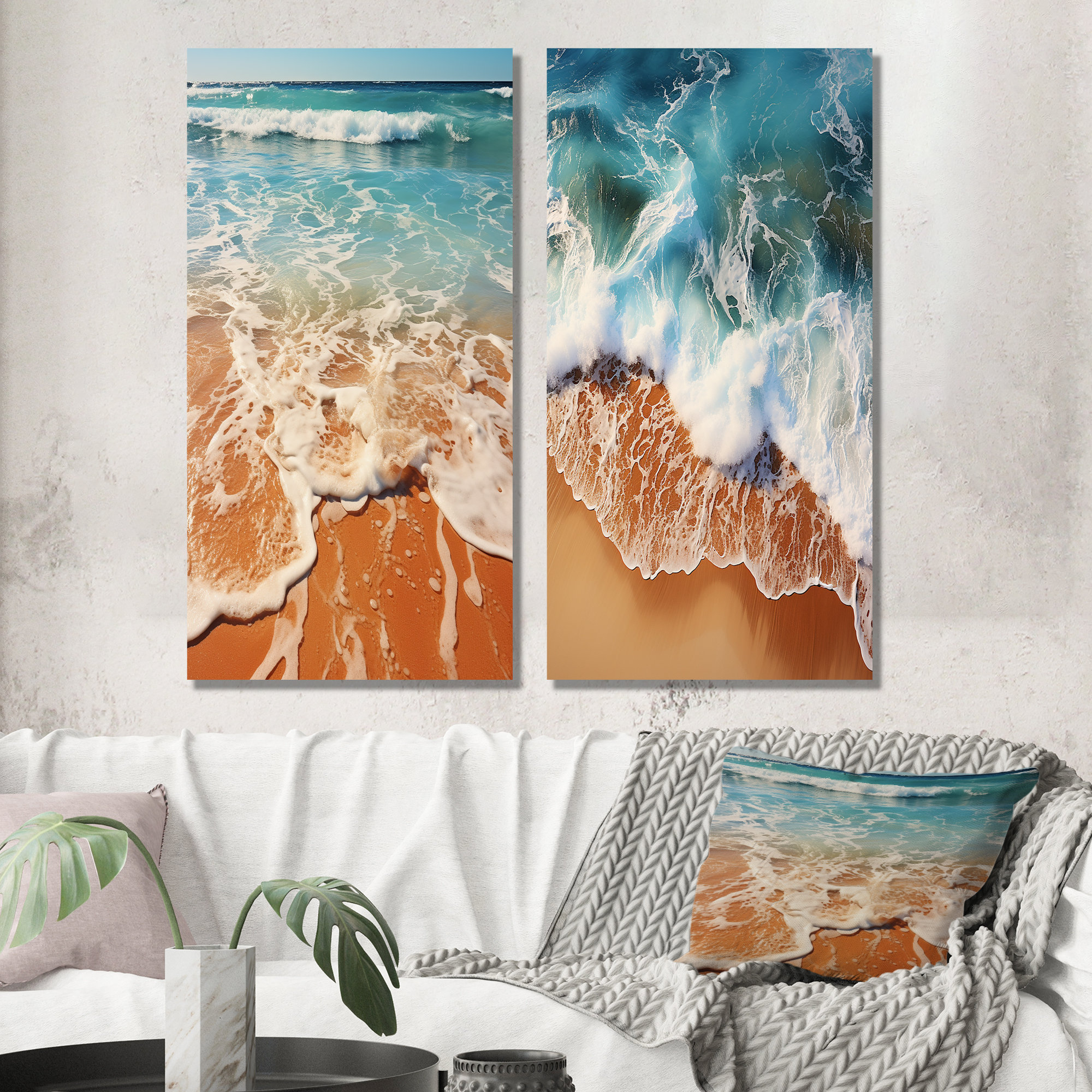 Dovecove Tropical Beach Aerial View I - Coastal Beach Wall Art Prints ...