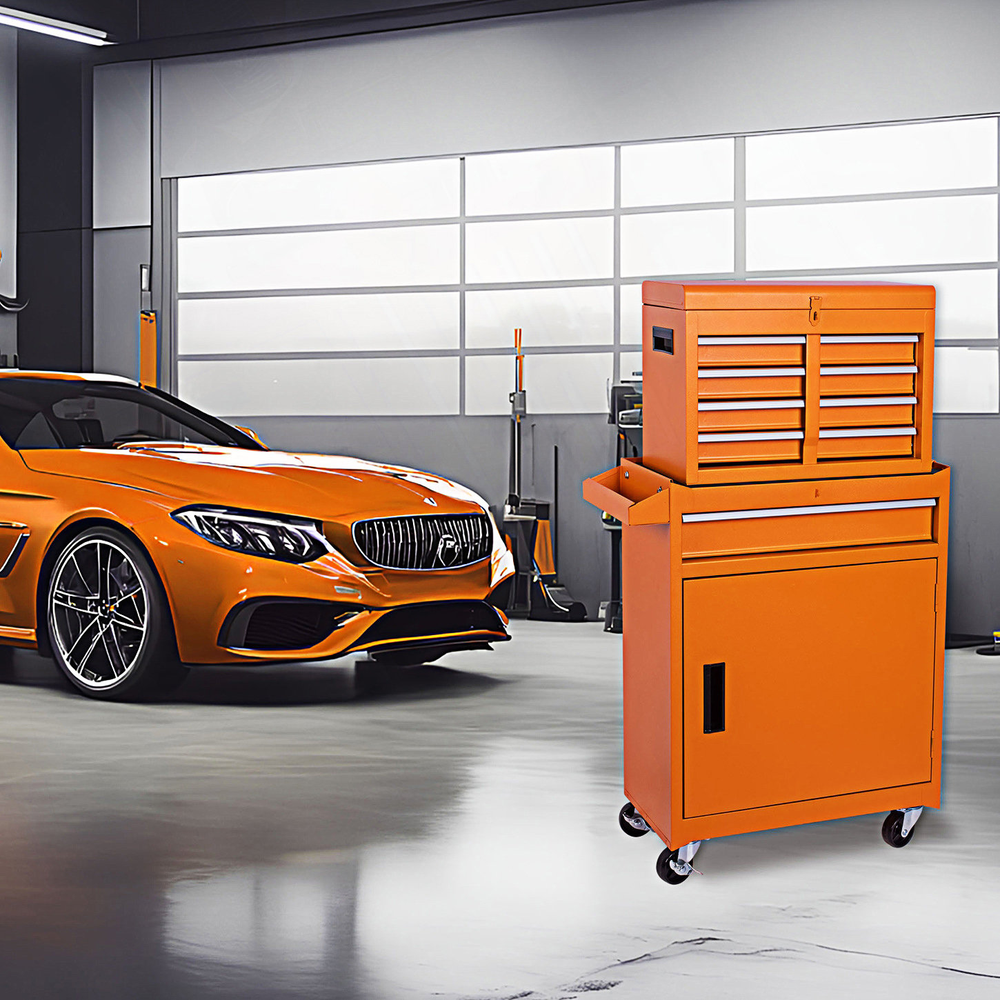 WFX Utility™ Accent Cabinet, Tool Chest, 5-Drawer Rolling Tool Storage Cabinet With Detachable ...