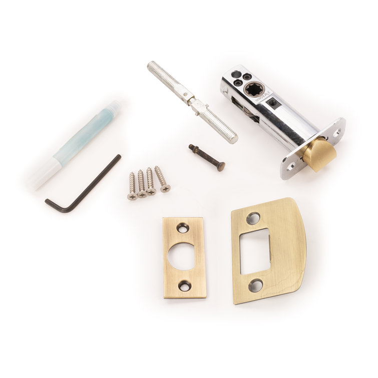 BRASS Accents Levier de porte d’intimité avec rosette Trad Rose ...