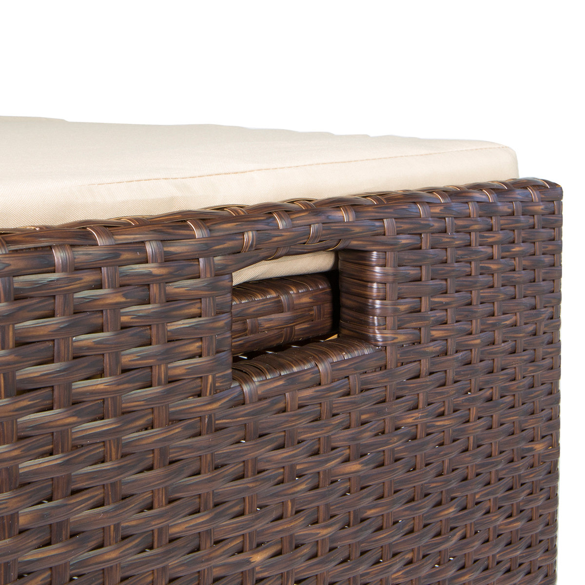 Barton Outdoor 60 Gallon Water Resistant Wicker Storage Bench & Reviews ...