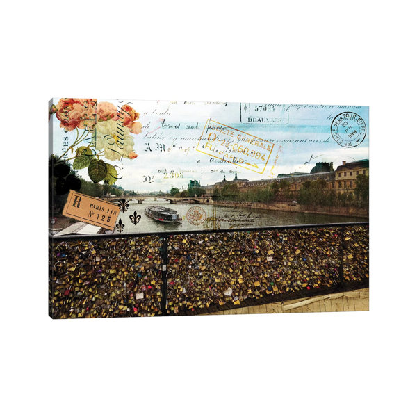 ClassicLiving Postcards Of Paris VIII by Sandy Lloyd - Wrapped Canvas ...