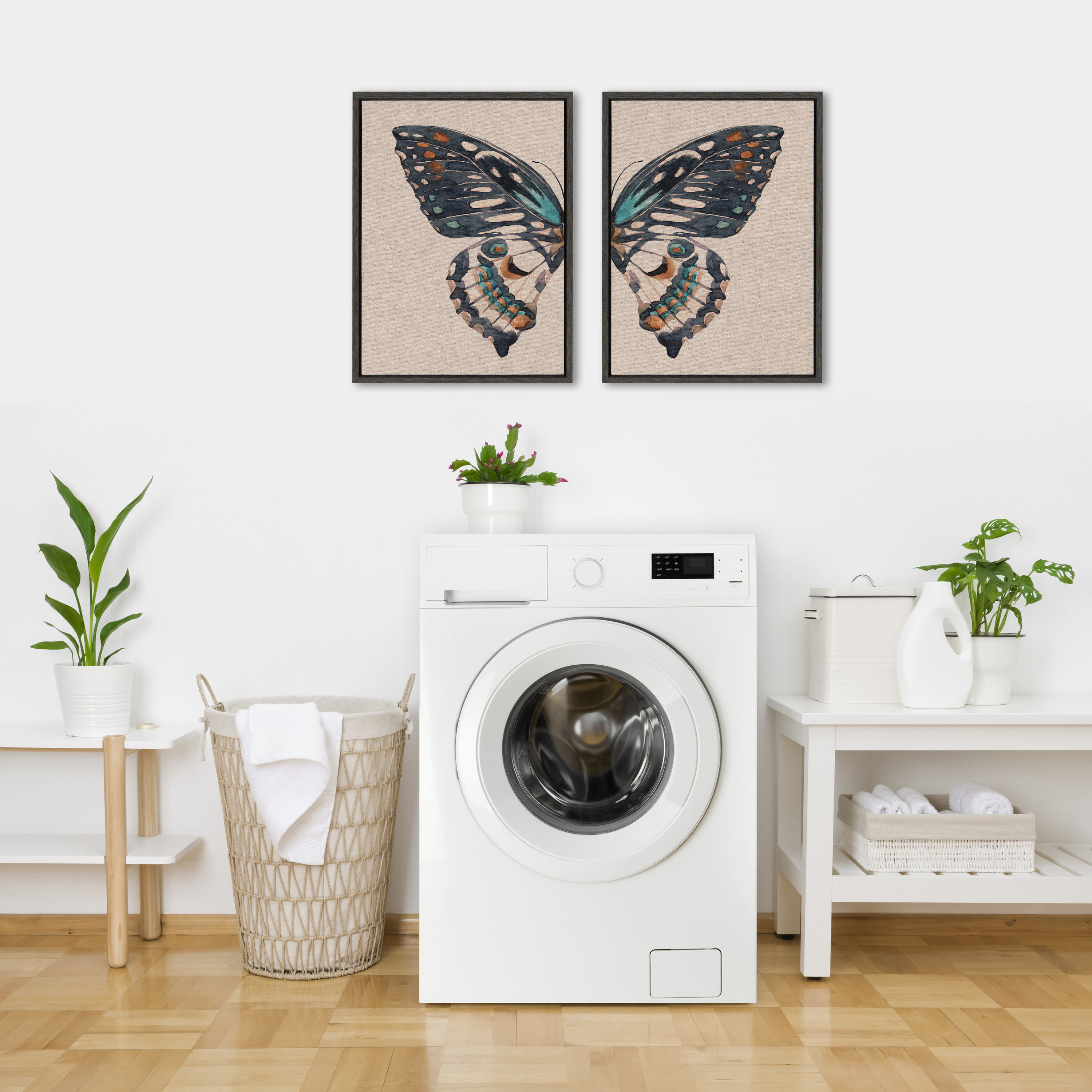 August Grove® Cute Butterfly Watercolor Wall Art | Wayfair