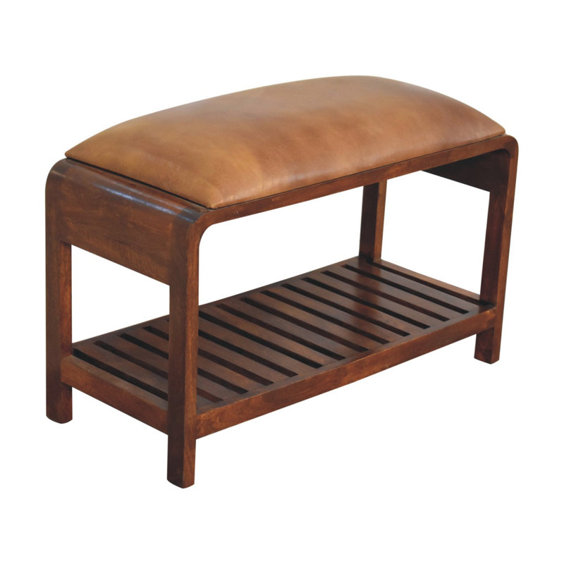 Loon Peak® Buffalo Slatted Square Bench | Wayfair