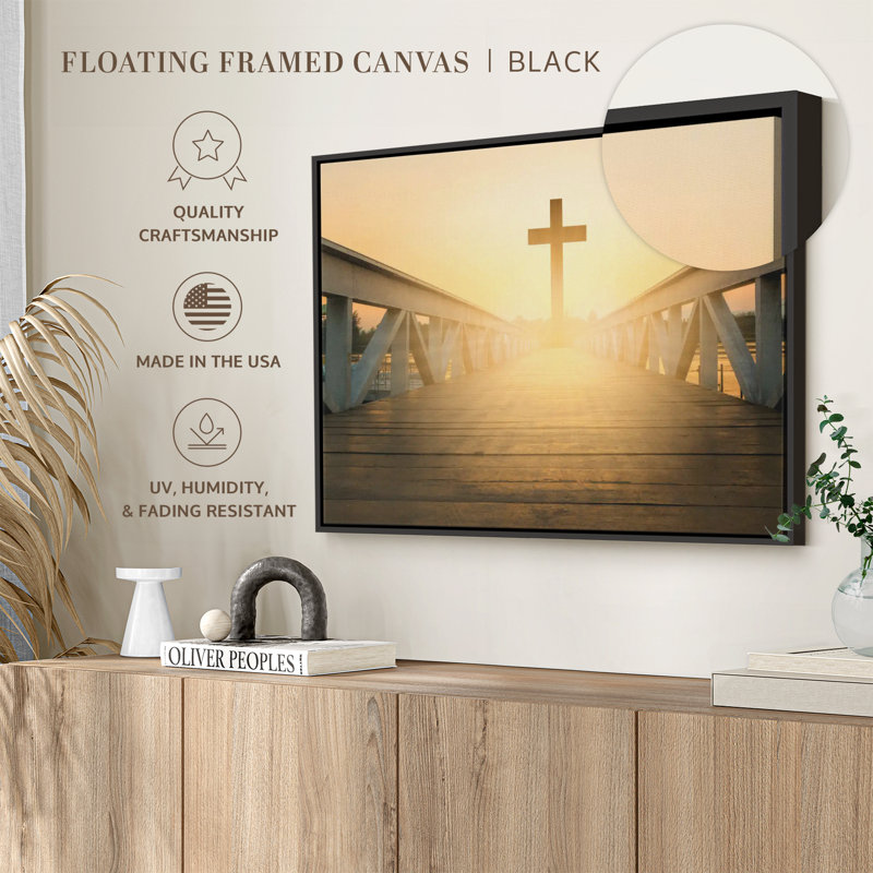 Ebern Designs " Beyond The Cross Wall Art " | Wayfair