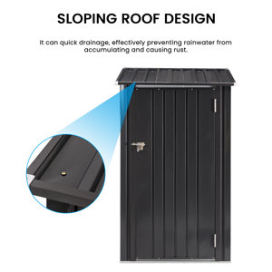 Healthomse 3 ft. W x 3 ft. D Galvanized Steel Lean-to Tool Shed | Wayfair