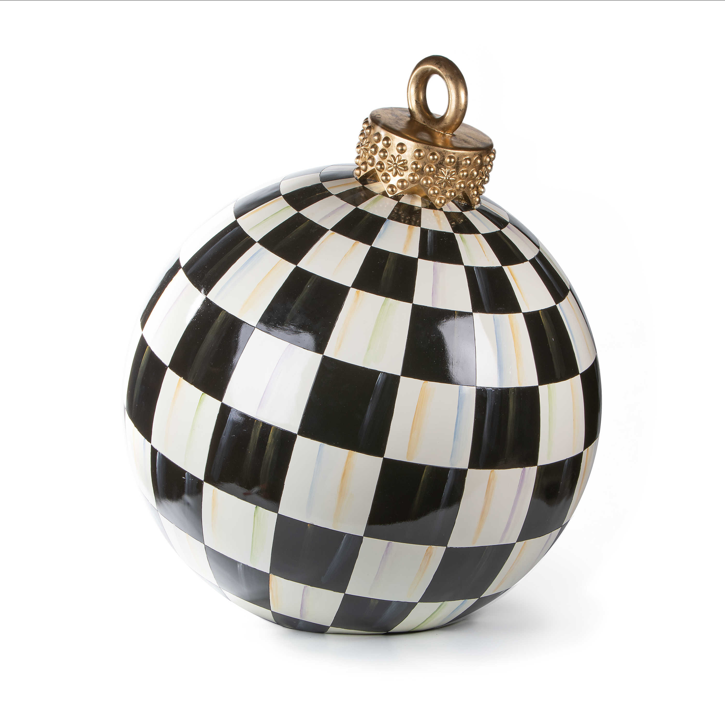 MacKenzie-Childs Jolly Courtly Check® Outdoor Ornament | Wayfair