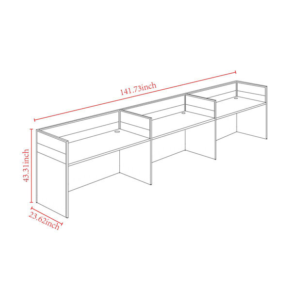 Inbox Zero Mitsue 23.62'' W Rectangle Executive Desk | Wayfair
