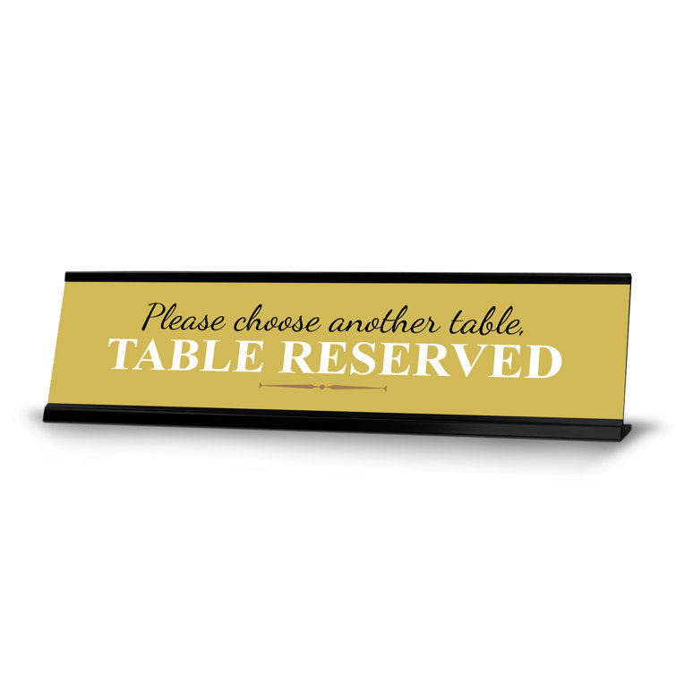 Signs ByLITA Please Choose Another Table, Table Reserved, Black Frame ...