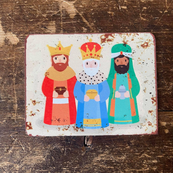 The Seasonal Aisle Christmas 3 Kings - No Frame Print on Metal | Wayfair.ie