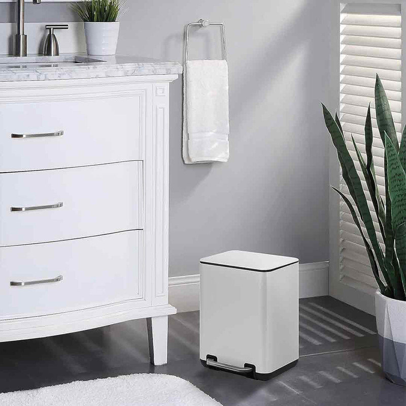 FERACT 6 Litre / 1.58 Gallon Trash Can with Plastic Inner Buckets, Step ...