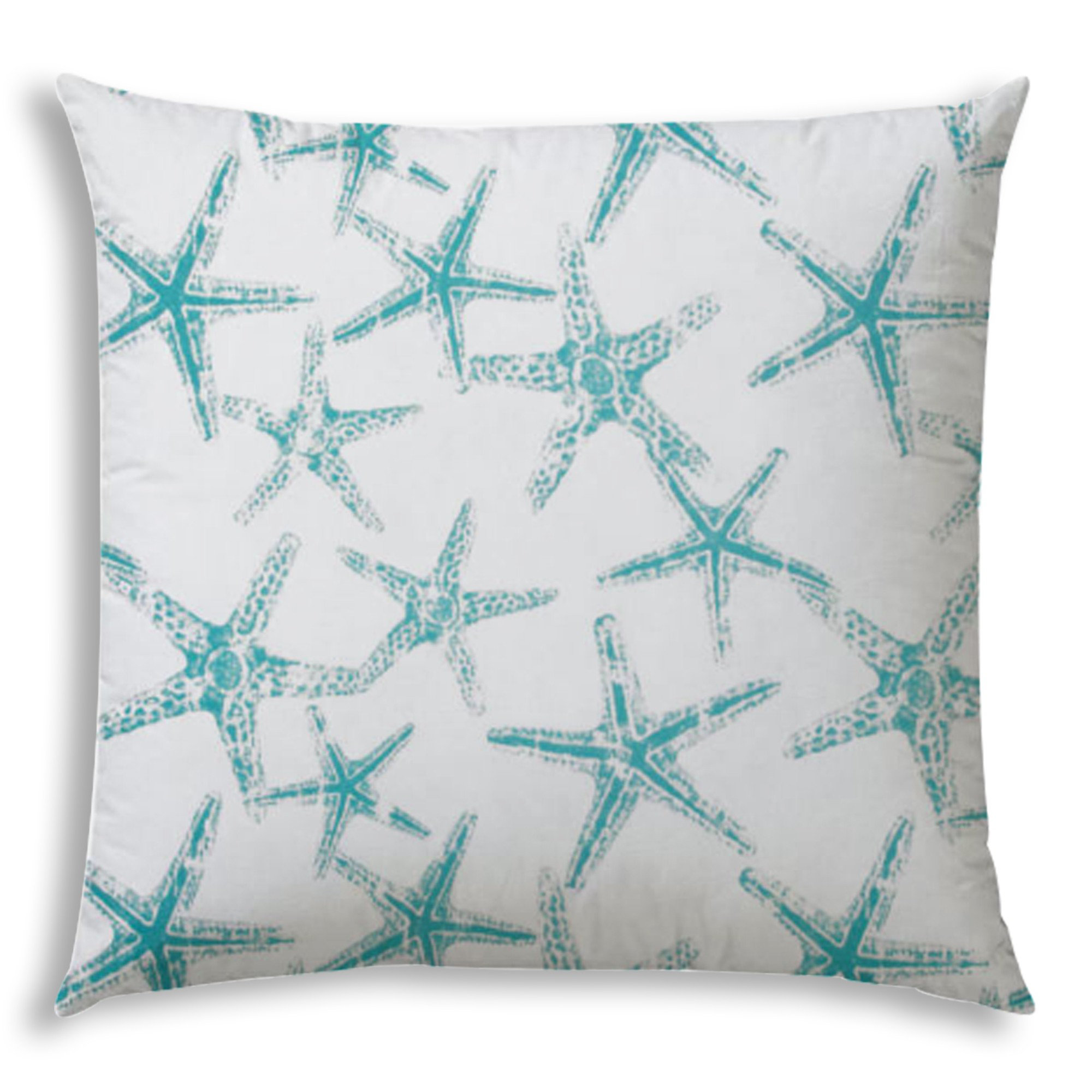 ZeaZu 20" X 20" Starfish Blown Seam Coastal Throw Indoor Outdoor Pillow ...