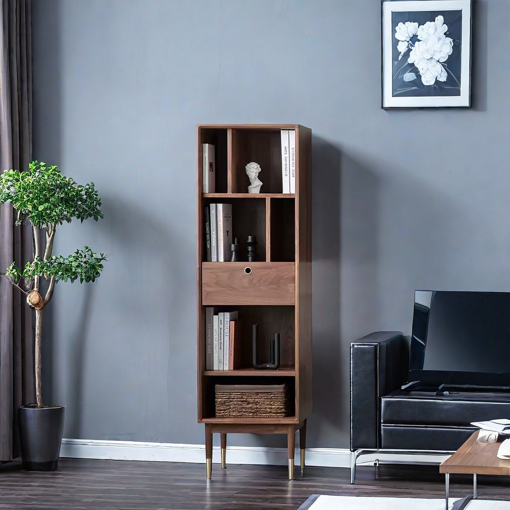 Atta Avenue Simple Modern Narrow Side Bookcase | Wayfair