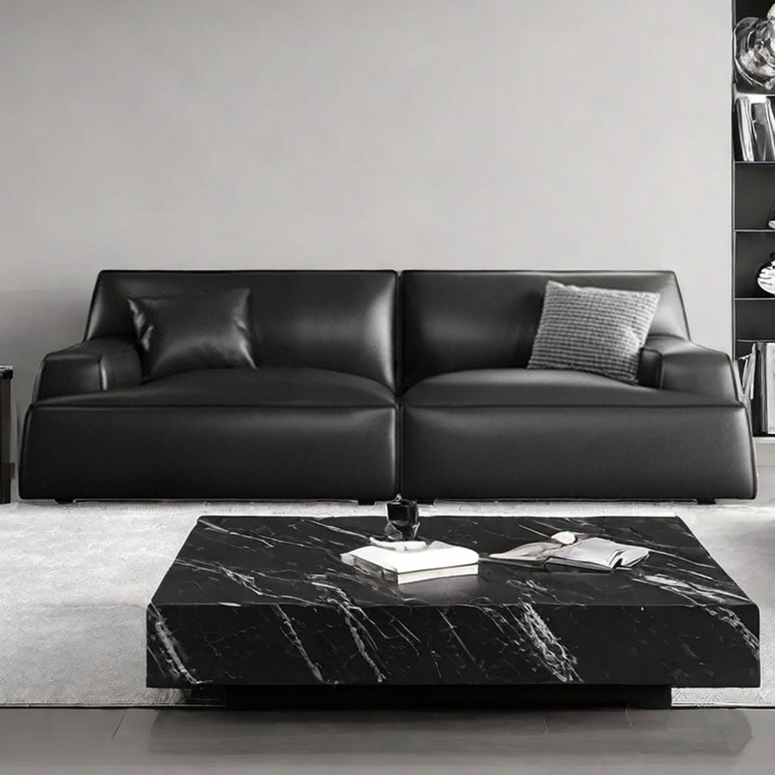 HarmonyFurns Italian minimalist black in-line sofa - Wayfair Canada