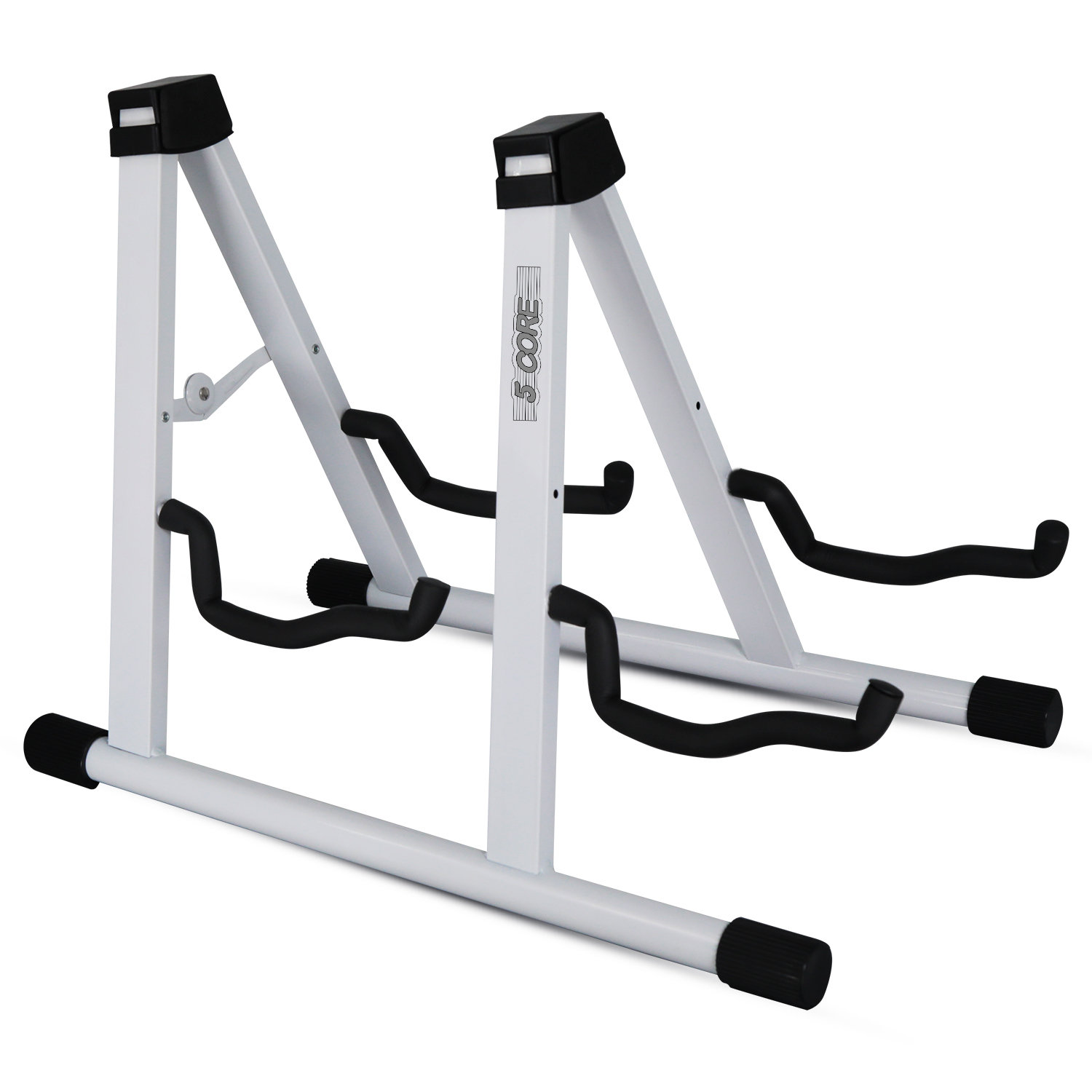 5 CORE 5 Core Double Guitar Stand Floor Adjustable A Frame Folding ...
