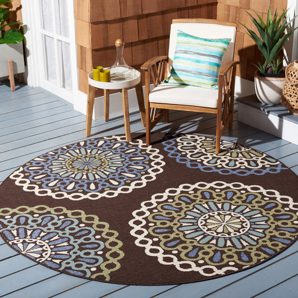 Winston Porter Centeno Veranda Performance Geometric Rug & Reviews ...