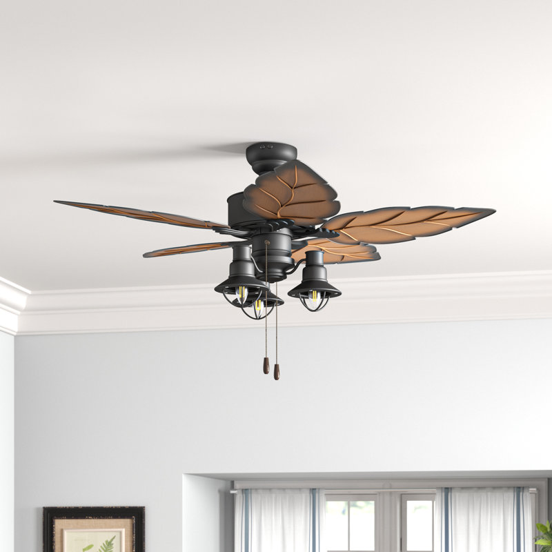 Beachcrest Home™ Calypso 52" Weather Resistant Ceiling Fan with Light ...