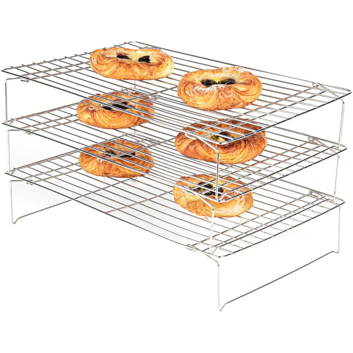 DEWEY'S 15.7 X 9.8 X 8.3 Inch Wire Baking Rack Set 1 Dishwashable Oven ...