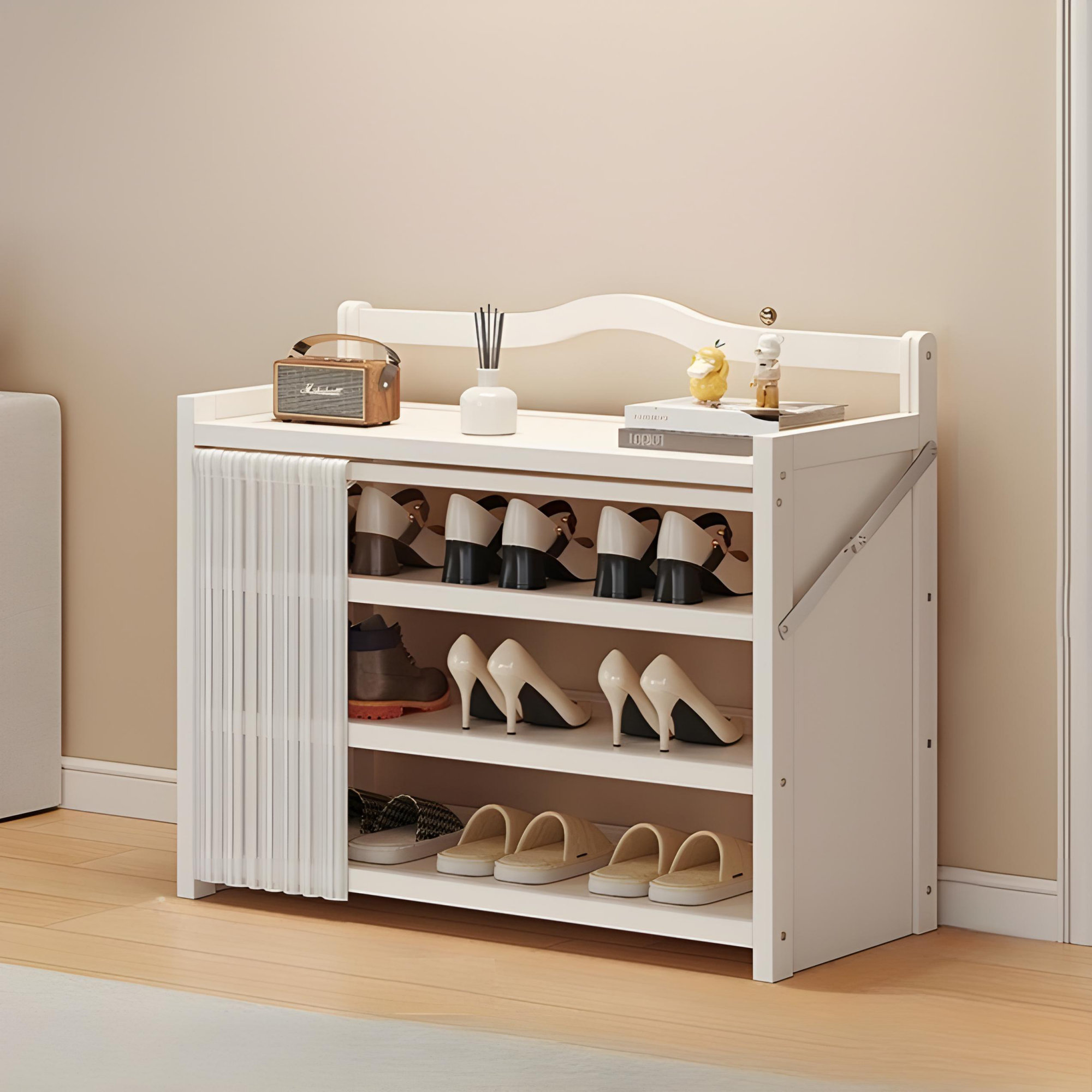 Red Barrel Studio® Foldable Shoe Rack For Home - Multi-Layer Bamboo ...