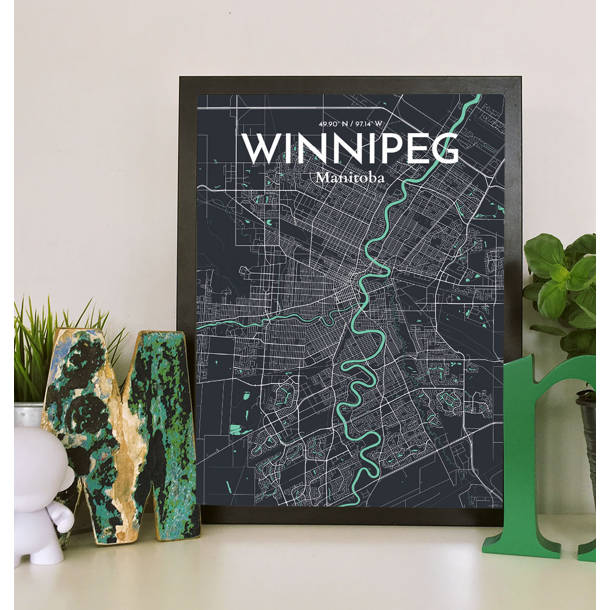 OurPoster.com Winnipeg City Map On Paper Print - Wayfair Canada