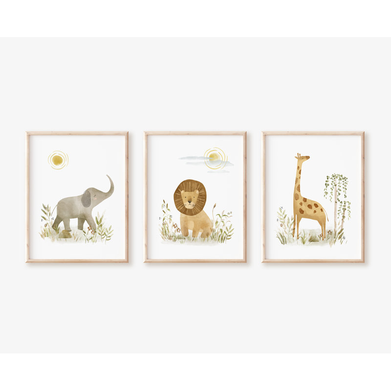 Nemo and Her Safari Art Print Set - Unframed | Wayfair