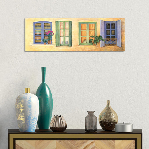 Ophelia & Co. Mediterranean Windows by Ivory Cats - Wrapped Canvas ...
