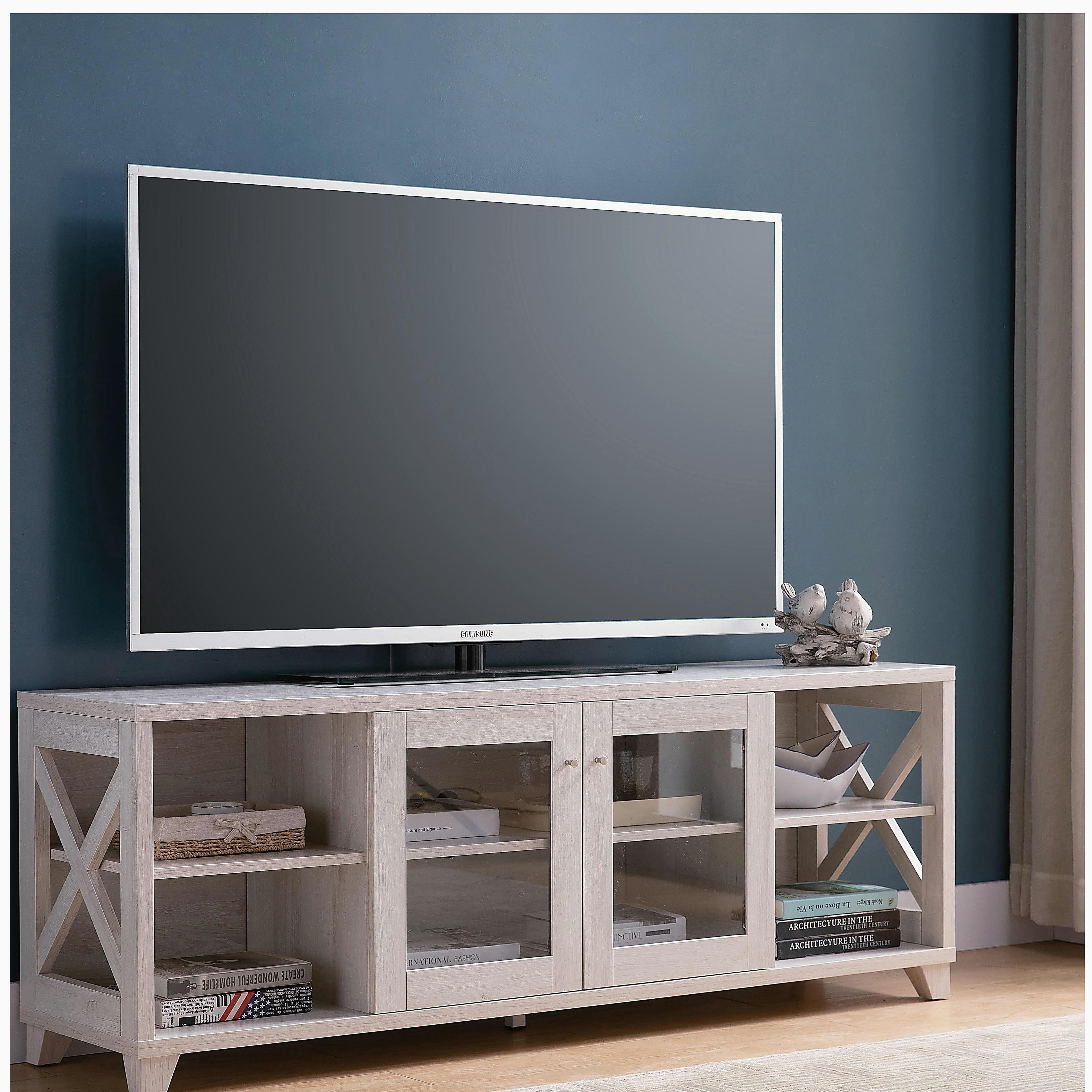 Latitude Run® 60-inch Farmhouse Style Home Entertainment Center with 4 ...