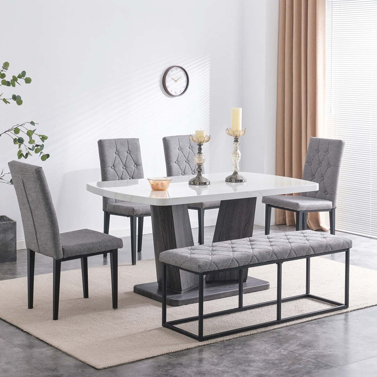 17 Stories Standice 6 - Piece Pedestal Dining Set | Wayfair