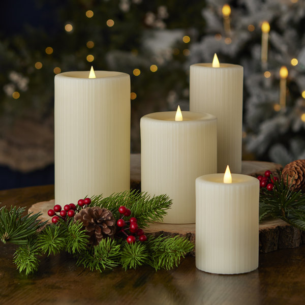 The Party Aisle™ Fine Ribbed Motion Flameless Candle | Wayfair