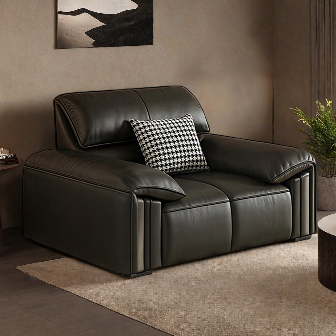 Ebern Designs Nordic minimalist straight-row sofa | Wayfair