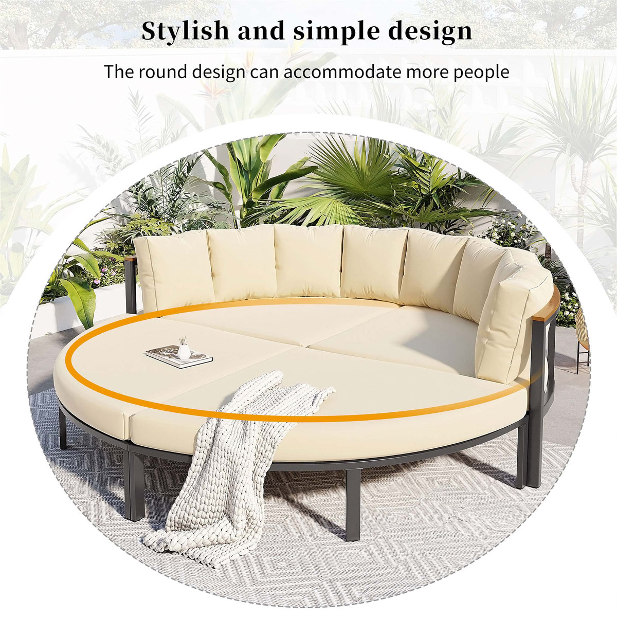 Latitude Run® Parishville 74.03'' Wide Outdoor Patio Daybed with ...
