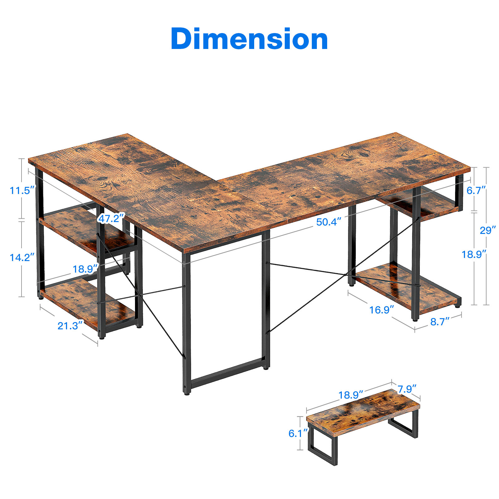 Inbox Zero Jaylo L-Shape Desk & Reviews - Wayfair Canada