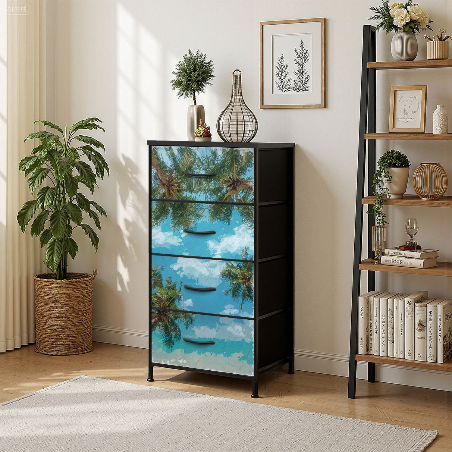 Bay Isle Home™ 4 Drawer Vertical Storage Dresser Summer vacation oil ...