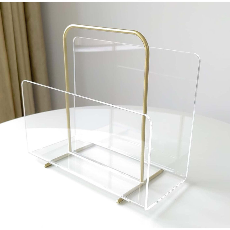 Latitude Run® Acrylic Magazine Holder, Crystal Clear Acrylic Magazine ...