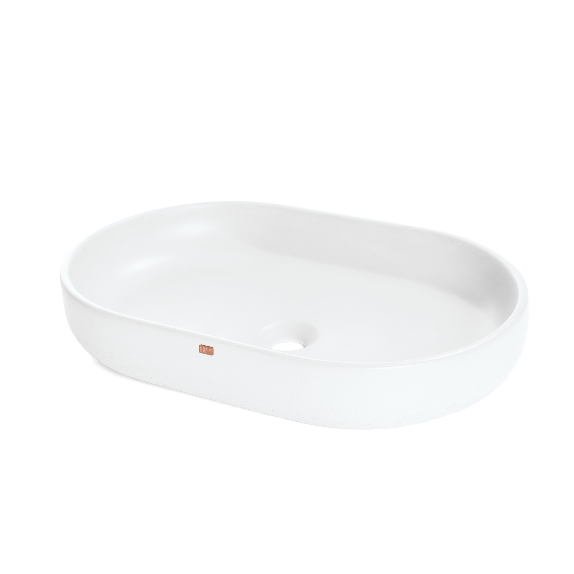 Konkretus Fladd Handmade Oval Vessel Bathroom Sink | Wayfair