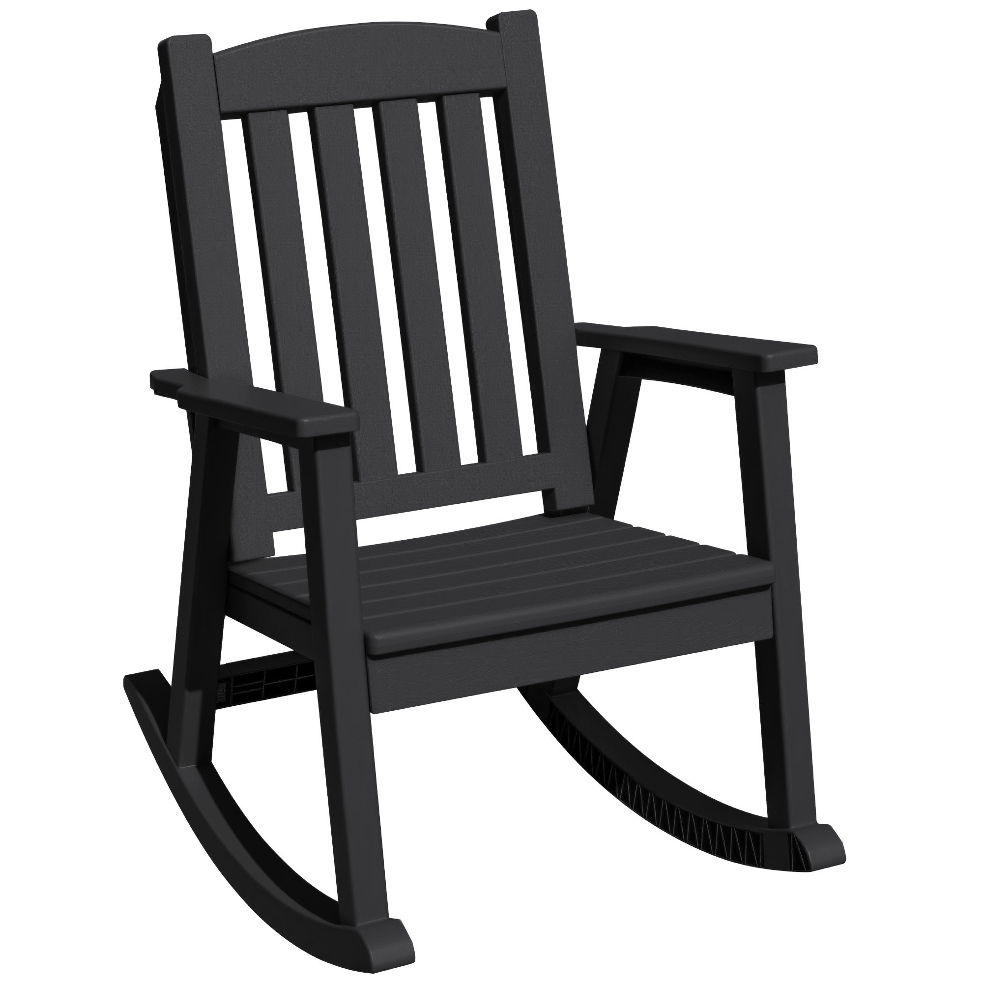 Winston Porter Outdoor Resin Rocking Chair For Deck, Patio, Balcony ...