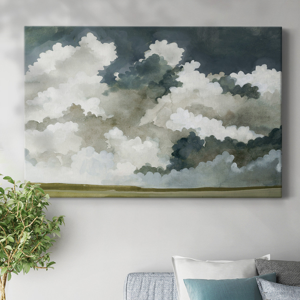 Wrought Studio™ Vast Neutral Sky III-Gallery Wrapped Canvas | Wayfair