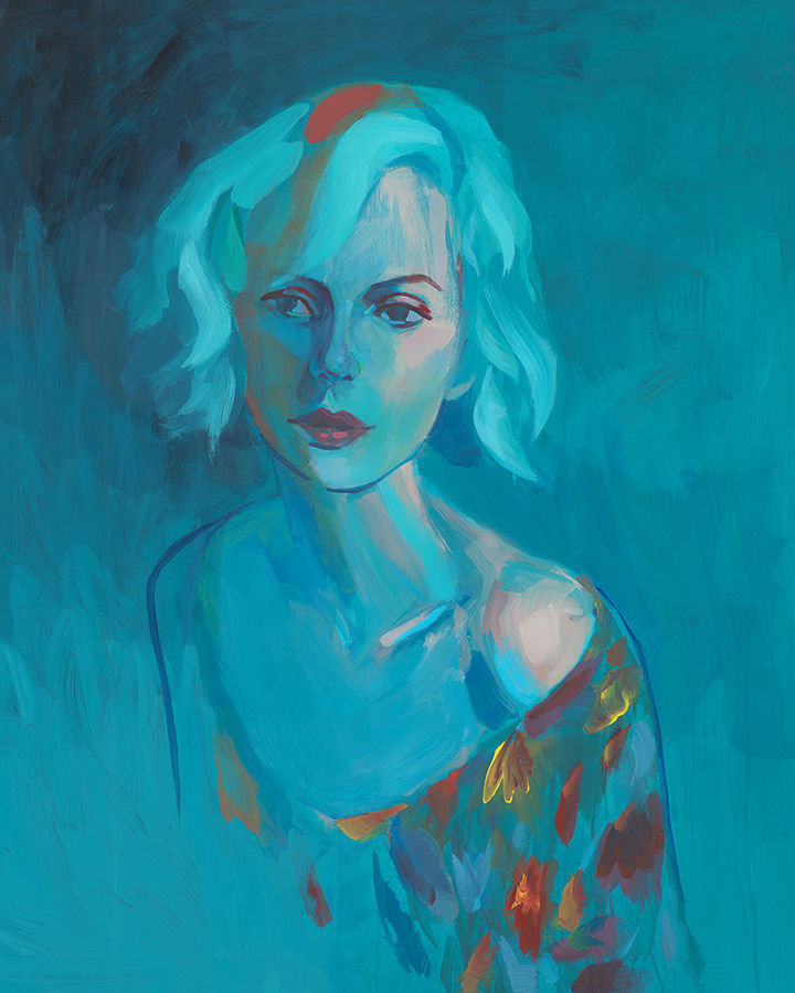 Chelsea Art Studio Ryan Brown " Teal Girl " by Ryan Brown Painting ...