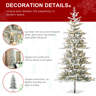 The Holiday Aisle® Johvan Deluxe Pre-Lit Slender Flocked Realistic Fir ...